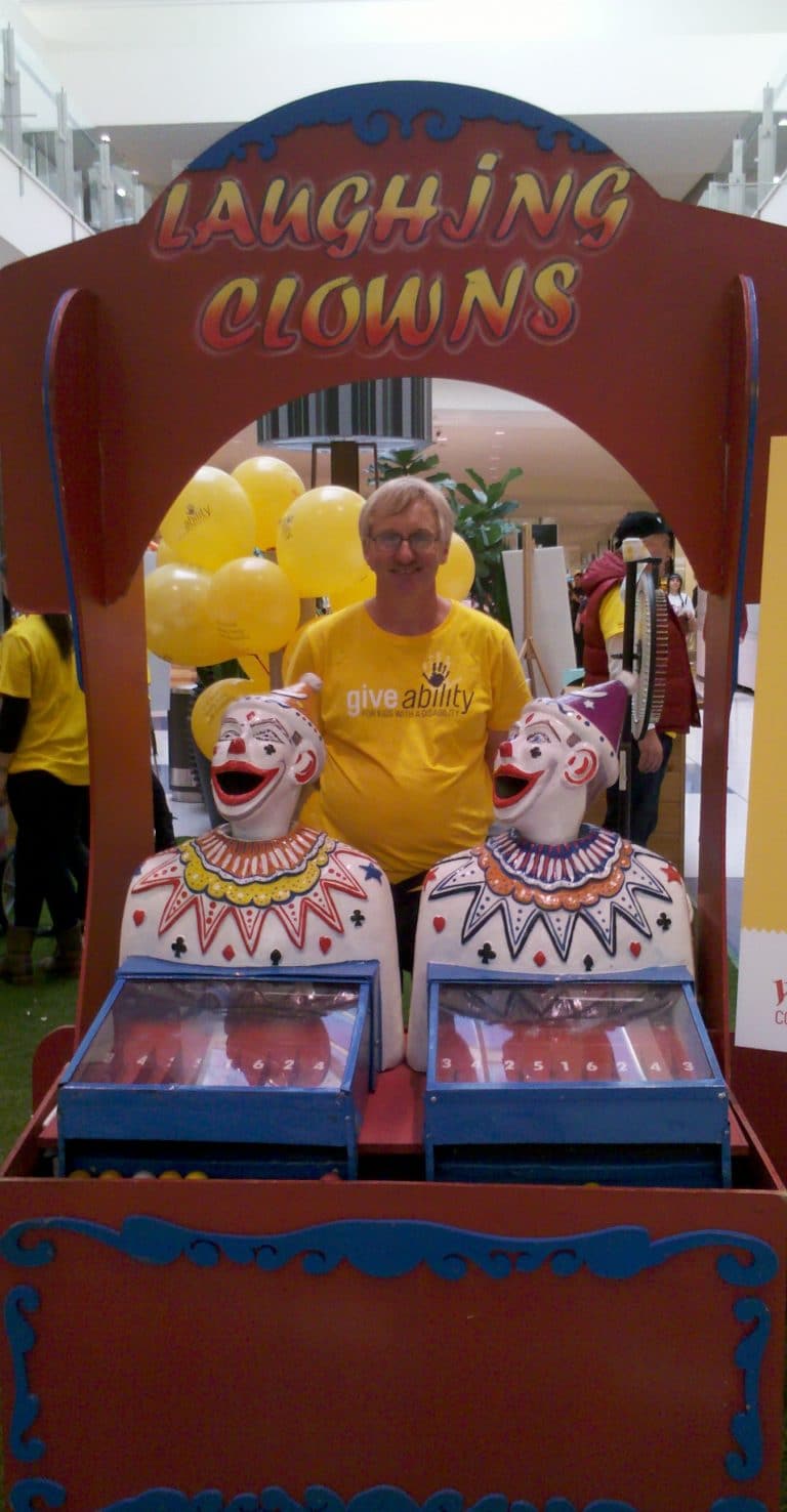 2 Head Laughing Clowns Carnival Game - Action Events | Amusement Hire ...