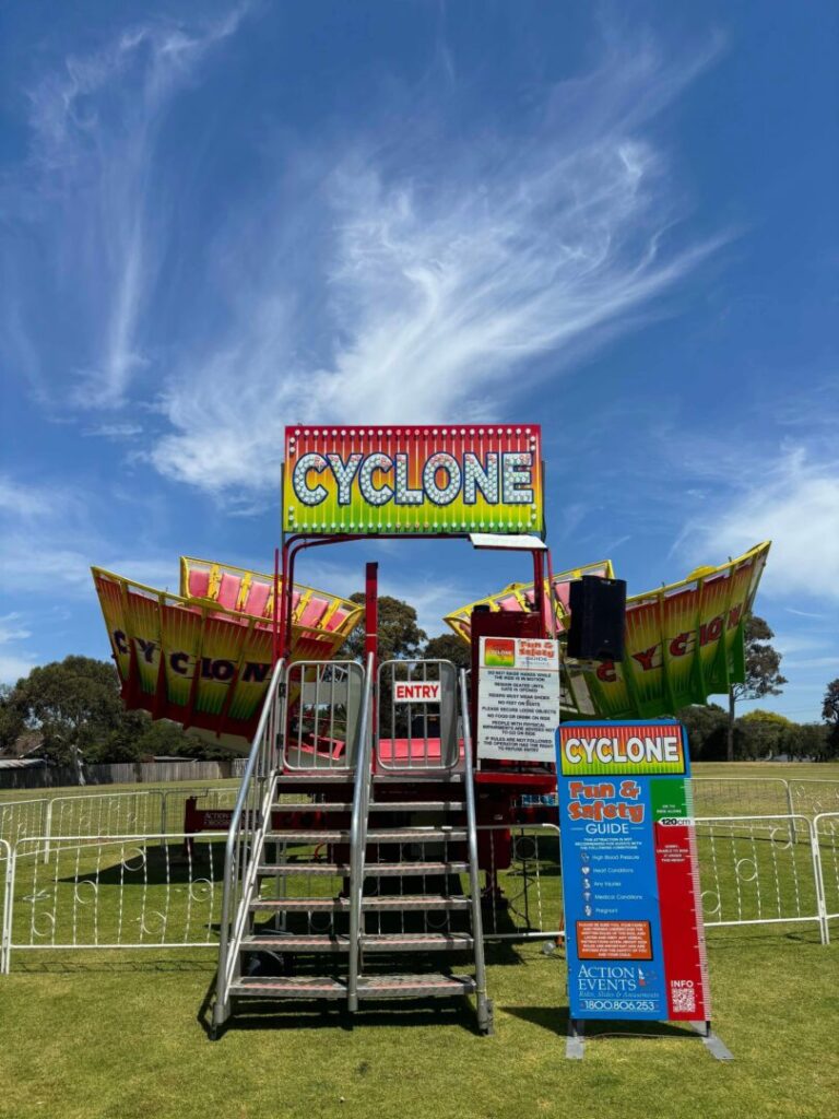 Cyclone - Action Events | Amusement Hire Melbourne | Jumping Castle Hire